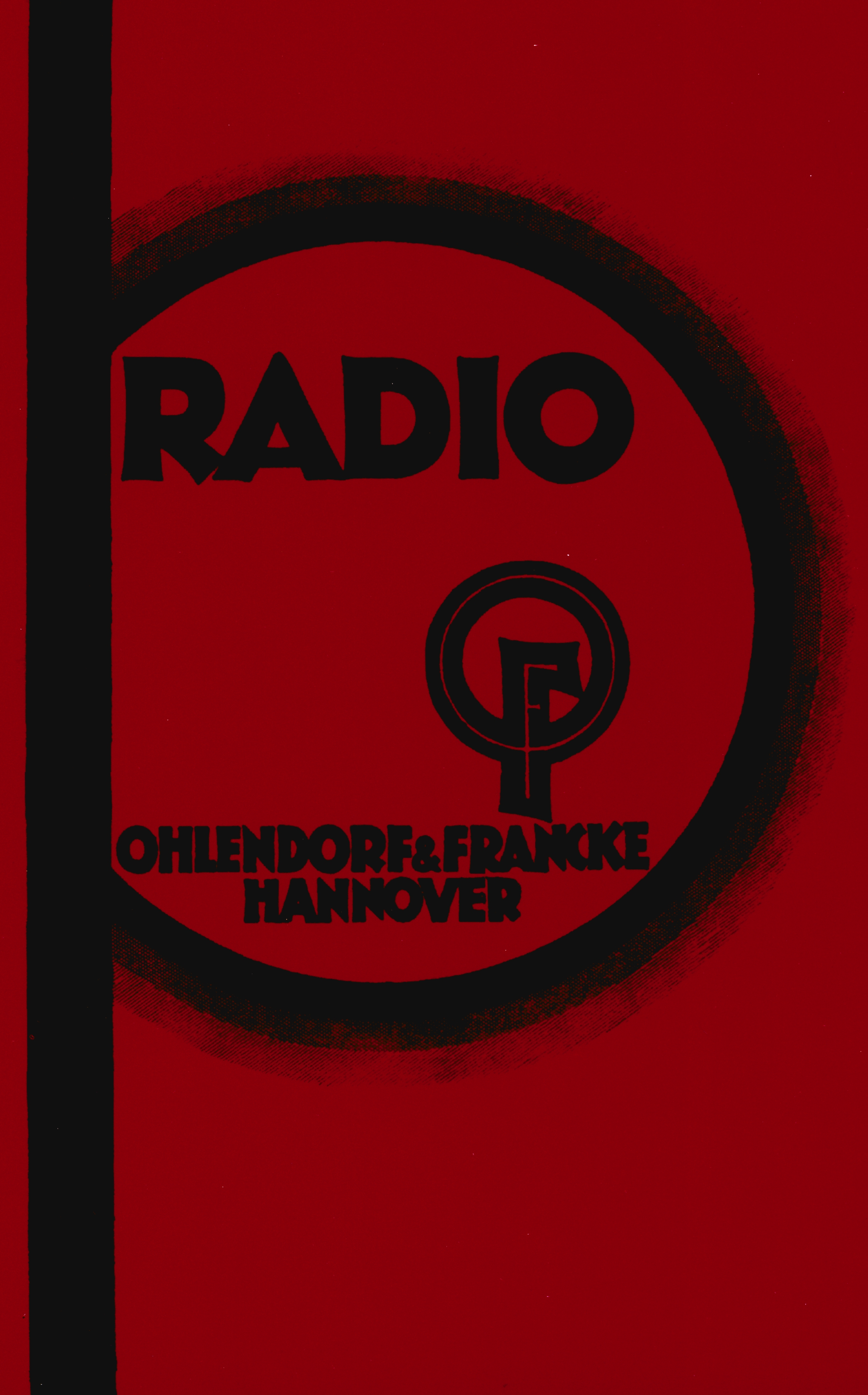 Oldsmoped - Radiokatalog Ohlendorf & Francke Hannover 1930